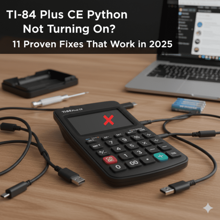TI-84 Plus CE Python Not Turning On? 11 Proven Fixes That Work in 2025 ...